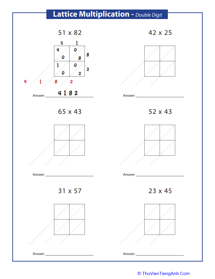 Lattice Method For Multiplication Th Vi n Ti ng Anh